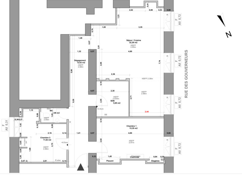 01 PLAN ETAT EXISTANT - AOG Architectes