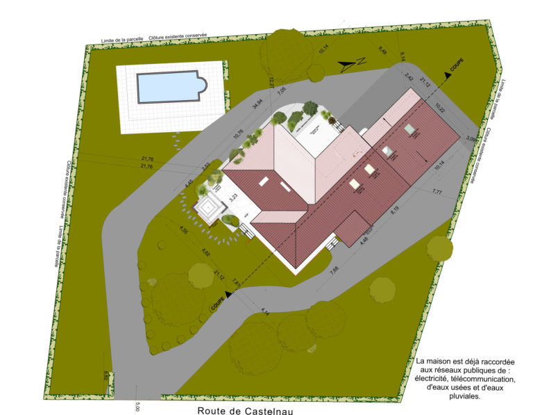 Plan de Masse Projeté - AOG Architectes